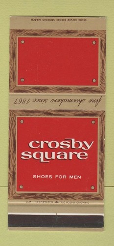 Matchbook Cover - Crosby Square Men's Shoes WEAR 30 Stk SAMPLE | eBay