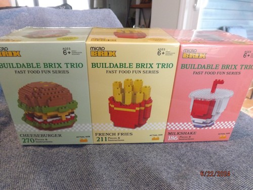 Micro Brix Buildable Brix Trio-Fast Food Fun Series--Brand New | eBay