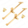 2x POLISHED BRASS LOCKING CASEMENT WINDOW STAY 250mm Timber Frame Lock ...