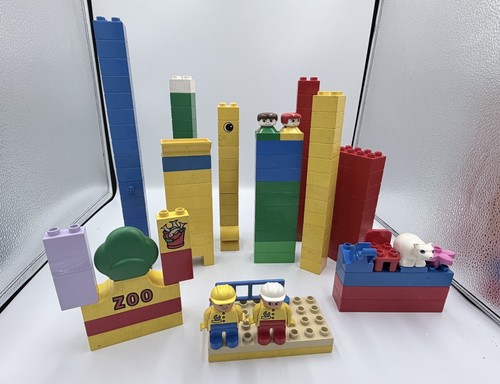 Lego Duplo Large Lot of 110 Pieces Variety of Colors, Shapes, & Figures ...