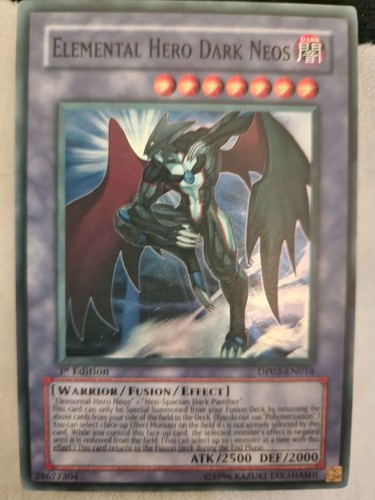 YUGIOH 1st EDITION DP03-EN014 ELEMENTAL HERO DARK NEOS SUPER RARE NEAR ...