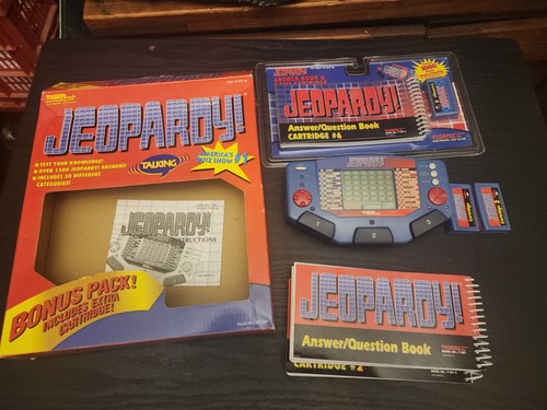 Tiger Electronics JEOPARDY Handheld Game with Cartridges & Books | eBay