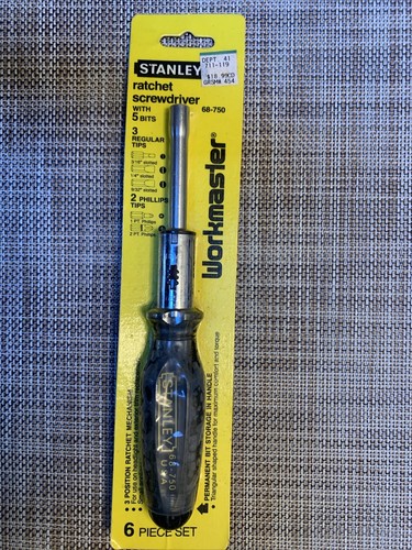 Vintage Stanley USA Workmaster MPN 68-750 Ratcheting Screwdriver w/ Bit ...