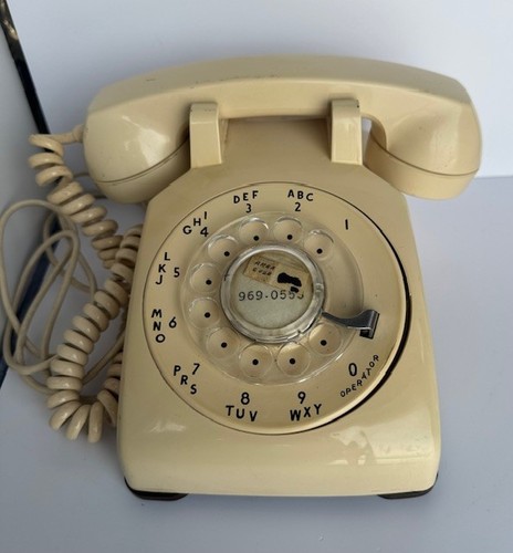 Vintage Western Electric Bell 500 Rotary Desk Phone in Cream (P6) | eBay