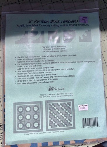 8” Rainbow Block Template Four Pieces Acrylic Template Set | eBay