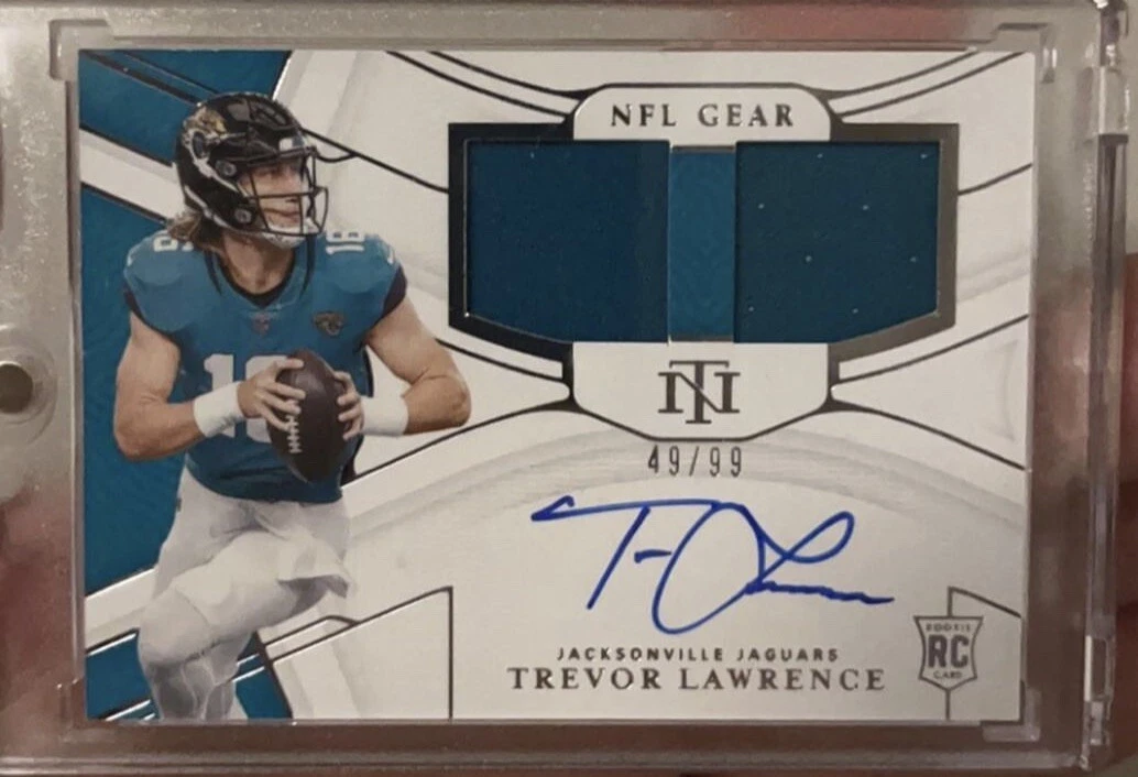 Trevor Lawrence 2021 National Treasures #RSC-TL Rookie NFL Gear ...