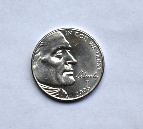 2005 D Rare Jefferson Buffalo Nickel Error Wounded Spear DD Lettering ...