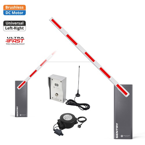 SENTRY BRUSHLESS Low Voltage Straight Arm Boom Barrier Gate and ...
