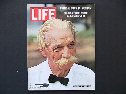 LIFE MAGAZINE FEBRUARY 19 1965 DR. ALBERT SCHWEITZER / CRITICAL TURN IN ...