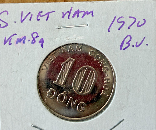 1970 South Vietnam 10 Dong KM#8a. Uncirculated. Free shipping. Coin ...