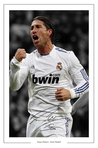 SERGIO RAMOS REAL MADRID SIGNED PHOTO PRINT AUTOGRAPH SOCCER | eBay