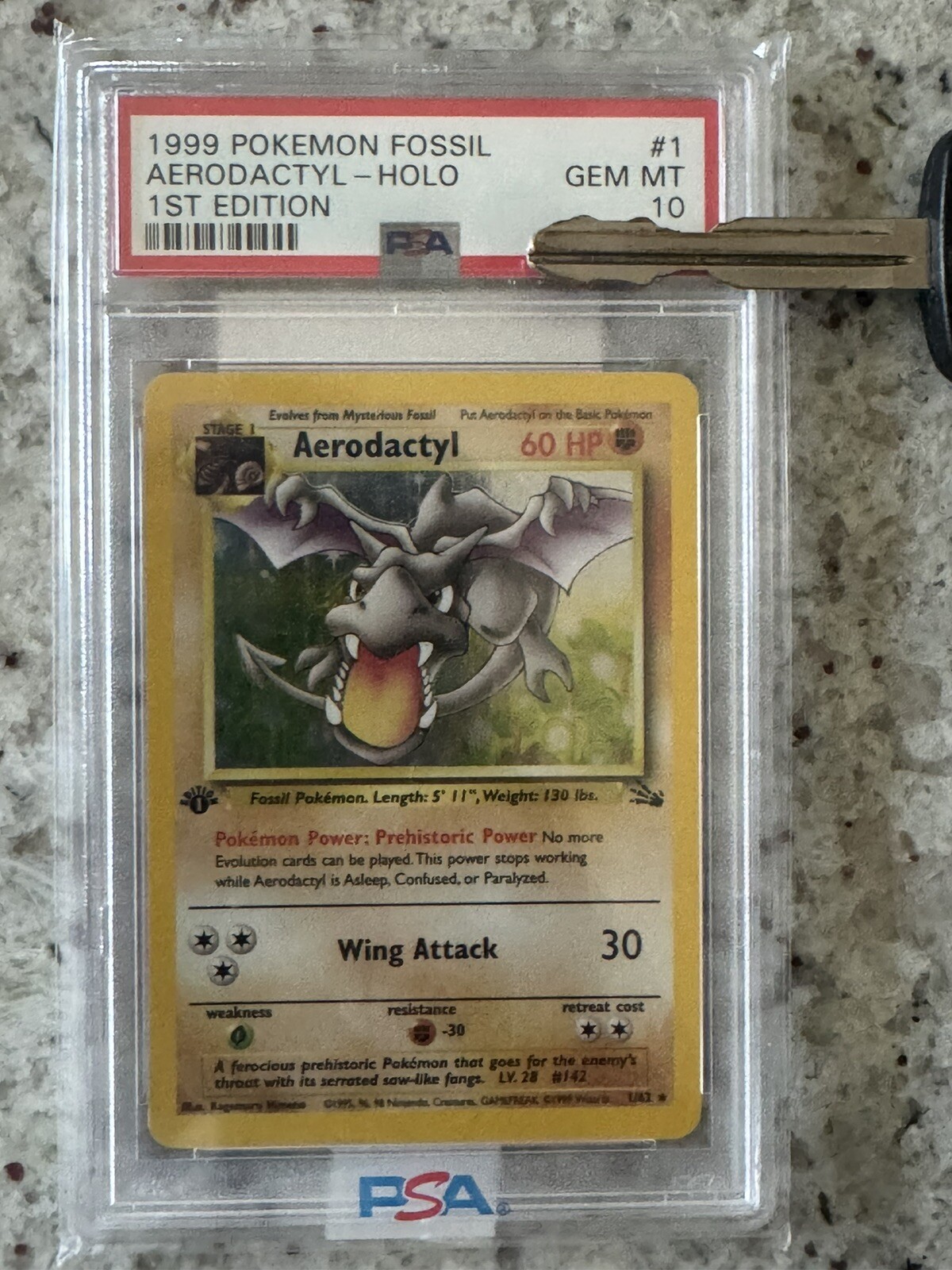 Aerodactyl 1999 Fossil #01/62 1st Edition Holo Price Guide - Sports ...