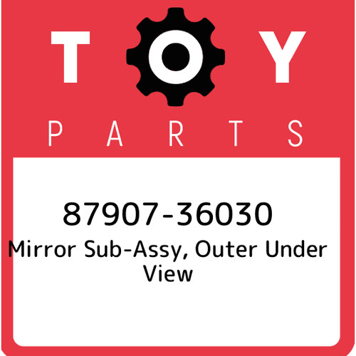 87907-36030 Toyota Mirror sub-assy, outer under view 8790736030, New ...