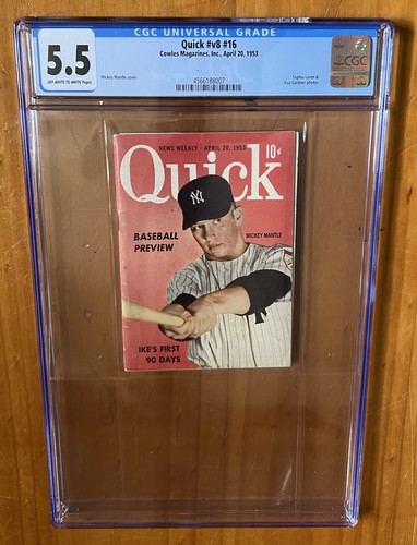 Quick 1953 Mantle FC Newsstand CGC 5.5 Vintage Very Early Mantle | eBay