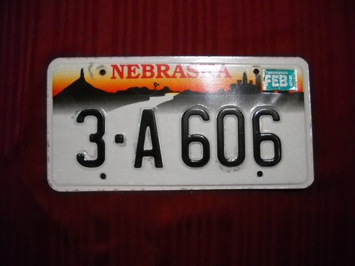 Nebraska License Plate 3-A 606 Car Auto Man Cave Rat Rod Garage Craft ...