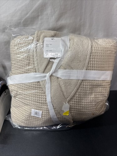 Pottery Barn Resort Waffle Weave Robe Large Oatmeal •Personalized ...
