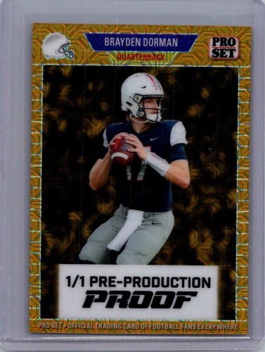 Brayden Dorman 2024 Leaf Football 1/1 Pre Production Proof | eBay