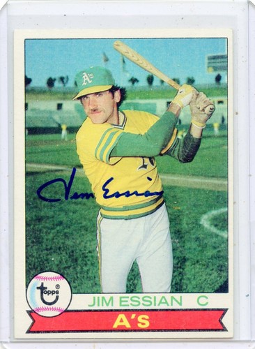 1979 TOPPS BASEBALL #458 JIM ESSIAN AUTOGRAPH, OAKLAND A'S 080519 | eBay