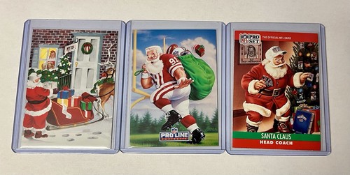 Santa Claus NFL Football Trading (3) Card Lot, Pro Set Pro Line Fast ...