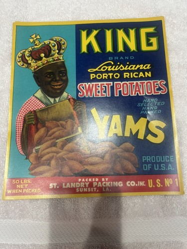 KING LOUISIANA PORTO RICAN SWEET POTATOES YAMS LABELS LOT OF 20 | eBay