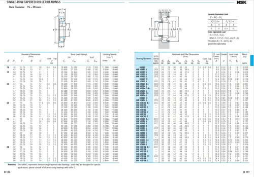 Bearing 30304D single row tapered roller, 20-52-16.25-15-12 mm (type ...