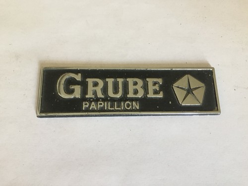 Vintage Metal Grube Chrysler Papillion Car Automobile Dealership Emblem ...