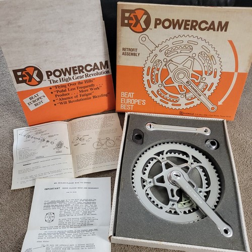 vintage NOS Stronglight EX Powercam crank road bike power cam 3 piece ...