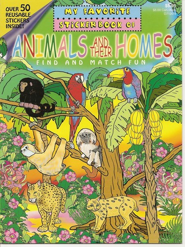 MY FAVORITE STICKER BOOK OF ANIMALS AND THEIR HOMES FINDD AND MATCH FUN ...