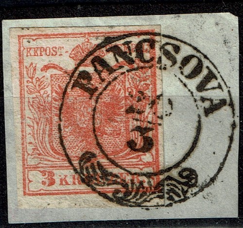 1850, Bfstk. 3 Kr. " PANCSOVA" | eBay
