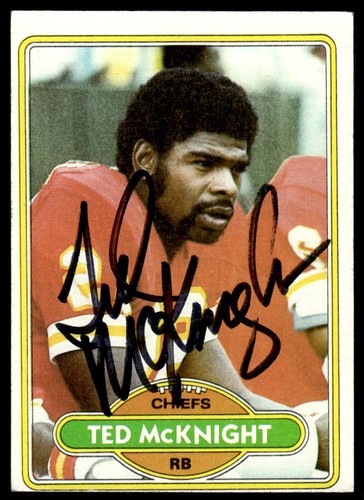 Ted McKnight Signed KANSAS CITY CHIEFS Card 1980 Topps | eBay