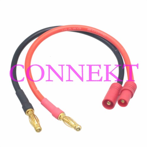HXT 3.5mm (SYMA Style) Bullet male to 4mm banana plug 14AWG 15CM Wire ...