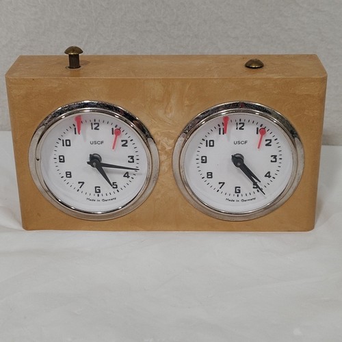 USCF Chess Clock German Analog Vintage Timer Made in West Germany Tan ...