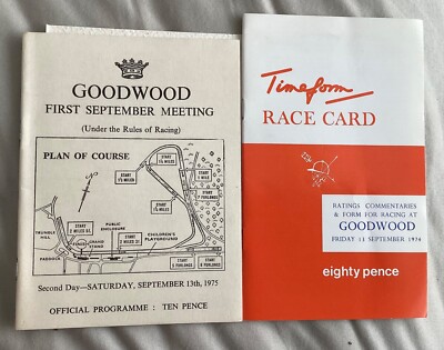 Goodwood Race Card for sale | eBay