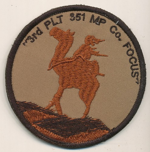351st Military Police Company 3rd PLT pocket patch morale Afghanistan ...