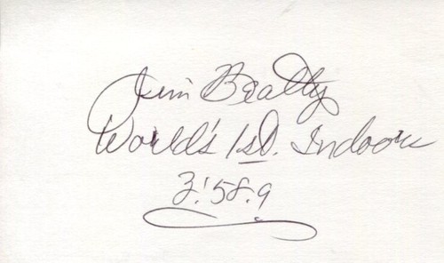 Jim Beatty Track & Field HOF 1500 Meters Olympic Runner Signed ...