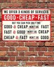 Funny FAST SERVICE sign - Man Cave, policy sign, wall art, signage ...