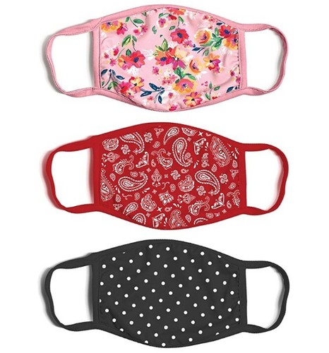 ABG Accessories PRB Women's 3Pk Adult Fashionable Germ Protection Face ...