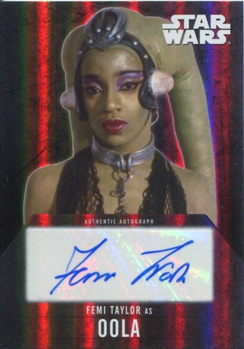 Star Wars Evolution 2016 Autograph Card Femi Taylor as Oola | eBay
