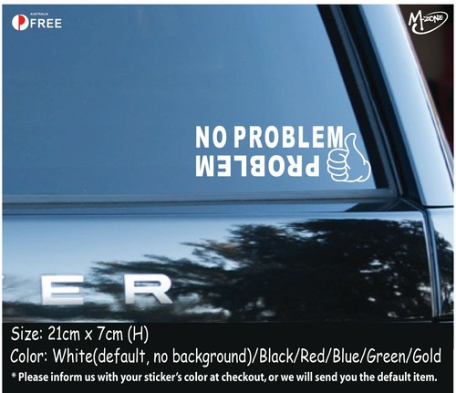 No Problem Stickers Decals Thumb Reflective Funny 21cm Best Gifts ...