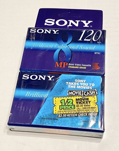 (Lot Of 2) Sony Video 8 MP 120 Minute 8mm Standard Grade P6-120MPC ...