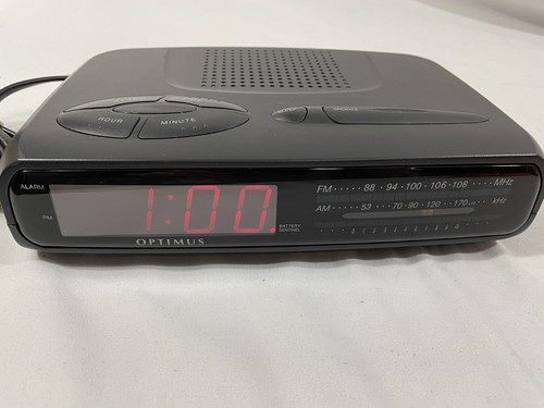 Vintage Optimus CR-313 AM/FM Radio Alarm Clock. Very Nice. | eBay