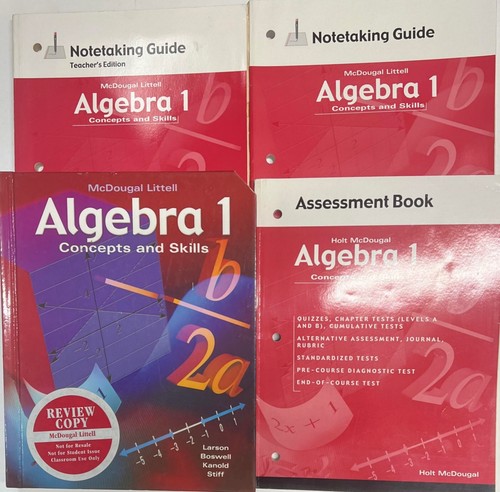 High School Algebra 1 Text Workbooks Tests Curriculum Bundle Homeschool ...
