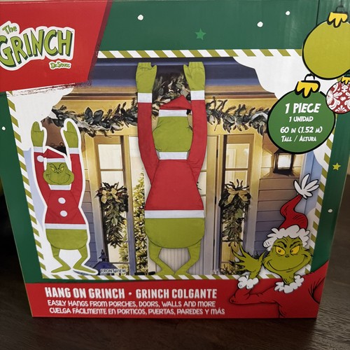 The Grinch Hang On Grinch 5ft Tall Indoor Outdoor Christmas Decoration ...