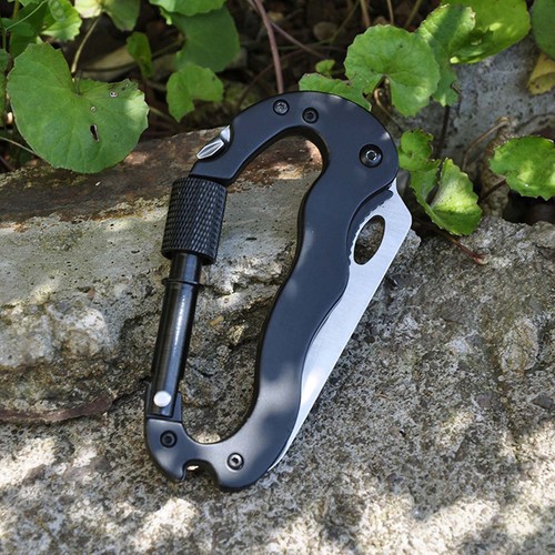 Heavy Duty Stainless Steel Carabiner Snap Hook Key Chain with Grip ...