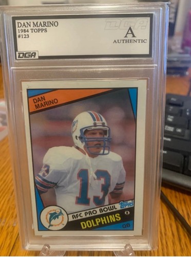 1984 Topps Dan Marino RC Rookie 123 Dolphins DGA Authenticated | eBay