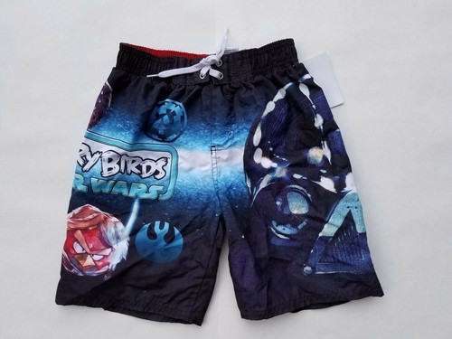 Star Wars Angry Birds Swim Trunks BOYS Mesh Lining SIZE Small 6/7 NEW ...