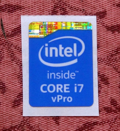 Intel Core i7 vPro Inside Sticker 15.5 x 21mm 2013 Version Haswell ...