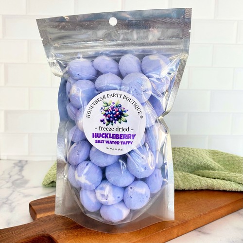 Freeze Dried Huckleberry Salt Water Taffy - Freeze Dried Candy Bites | eBay