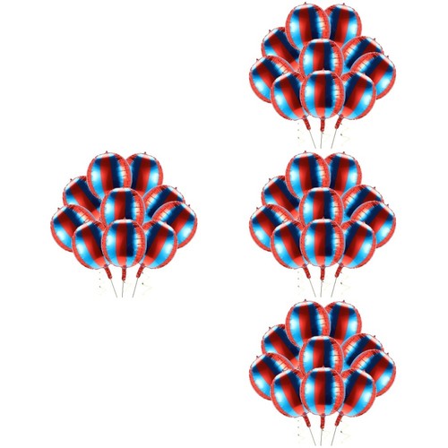 40 pcs Red And Blue Carnival Balloons Party Scene Props Party Balloons ...