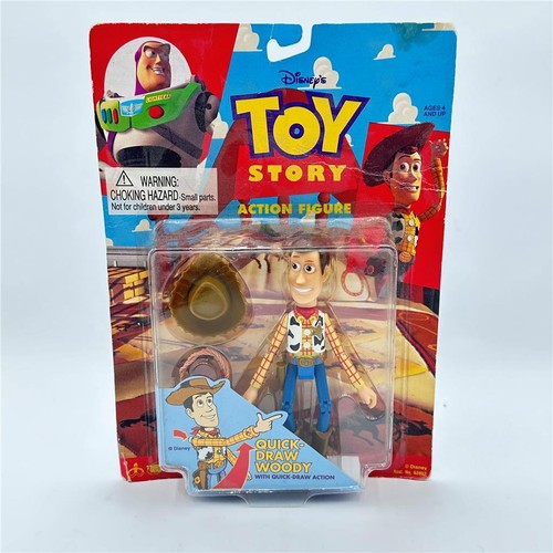 Vintage 1995 Pixar Disney Toy Story Quick Draw Woody Action Figure ...